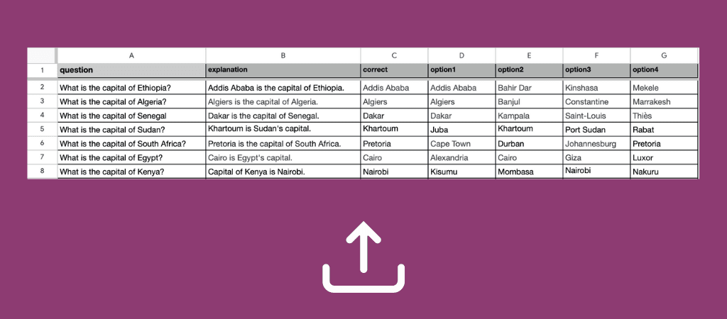 Cómo Crear un Cuestionario desde Excel o CSV